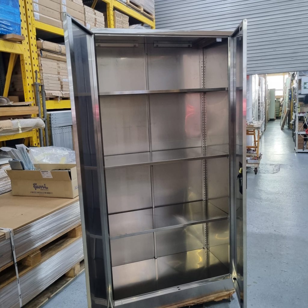 Stainless Steel Cupboard with 3 Adjustable Shelves - S-I Engineering ...